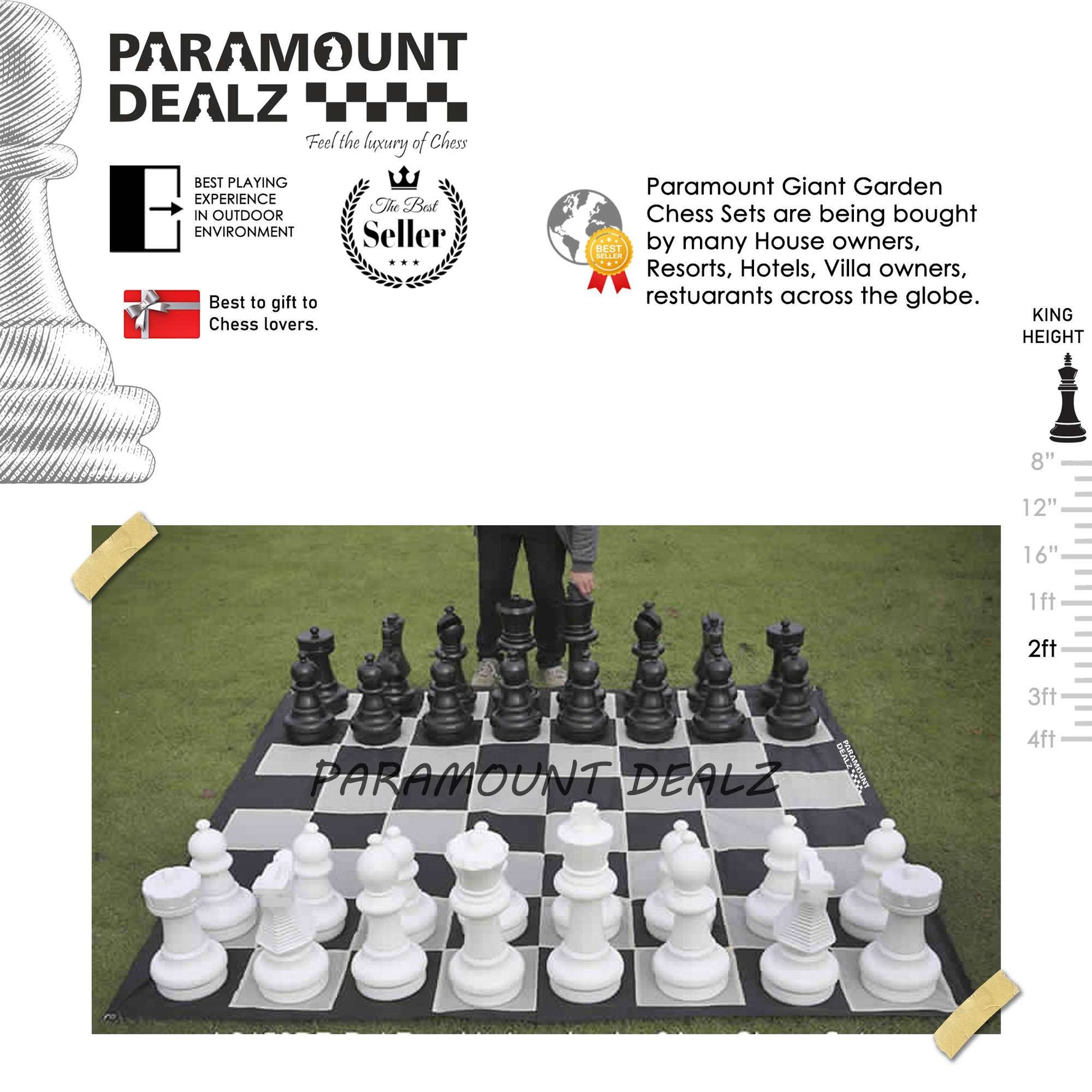 Giant Garden Human Chess Sets Manufacturer in India | Paramountchess