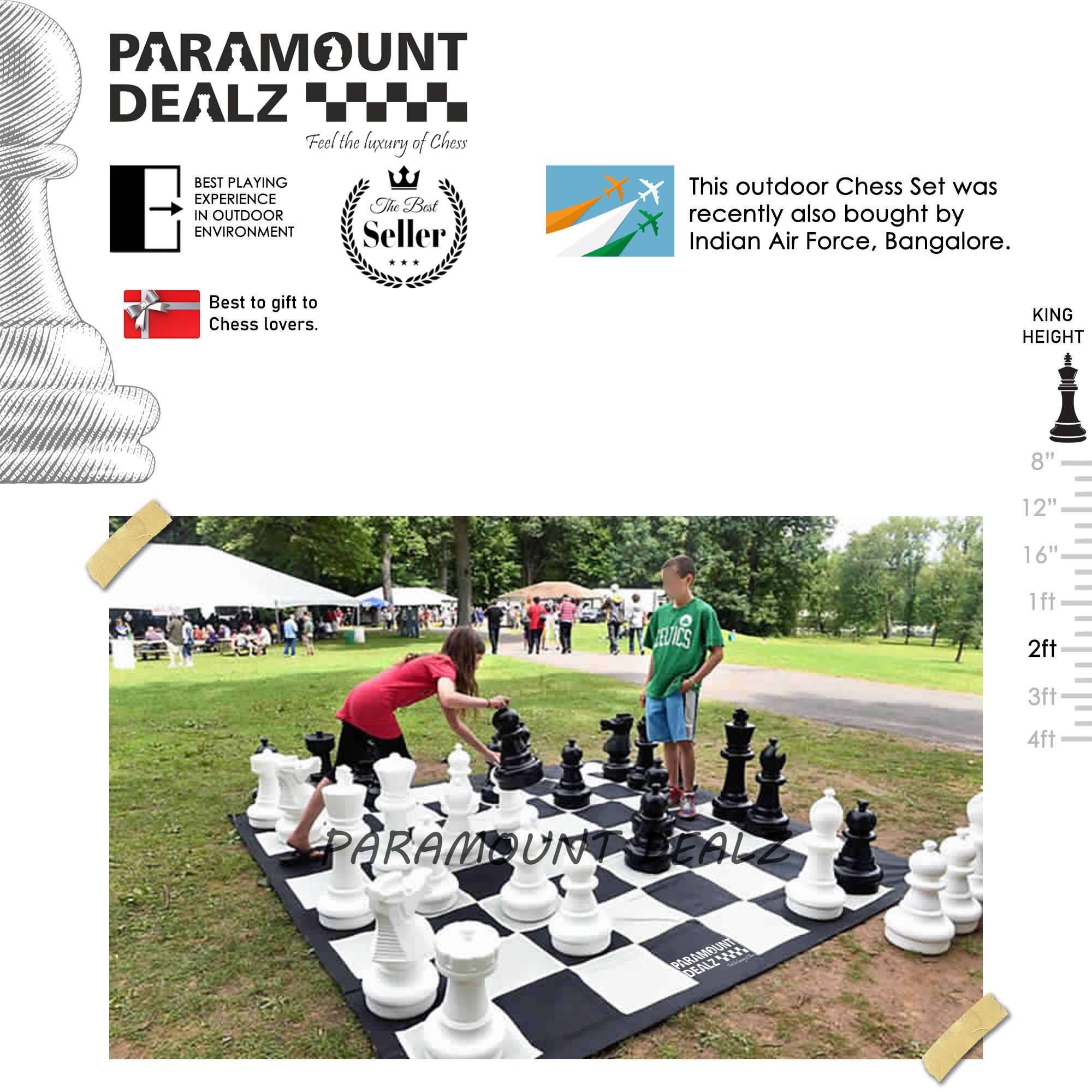 2 Feet King height Giant Garden Chess Pieces
