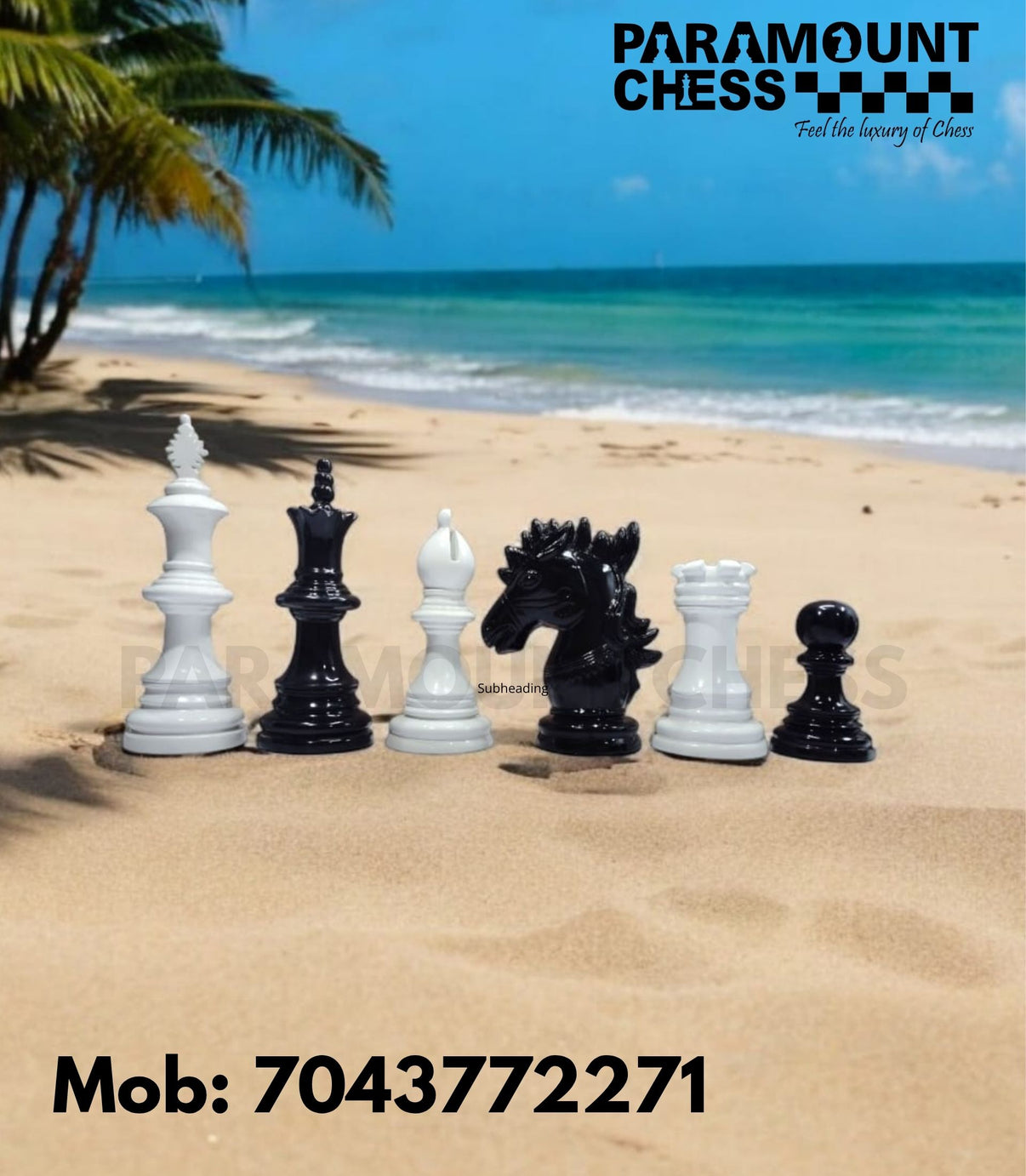 ♟️ Paramount Mustang Series – 30" King Height Giant Chess Set | Premiu