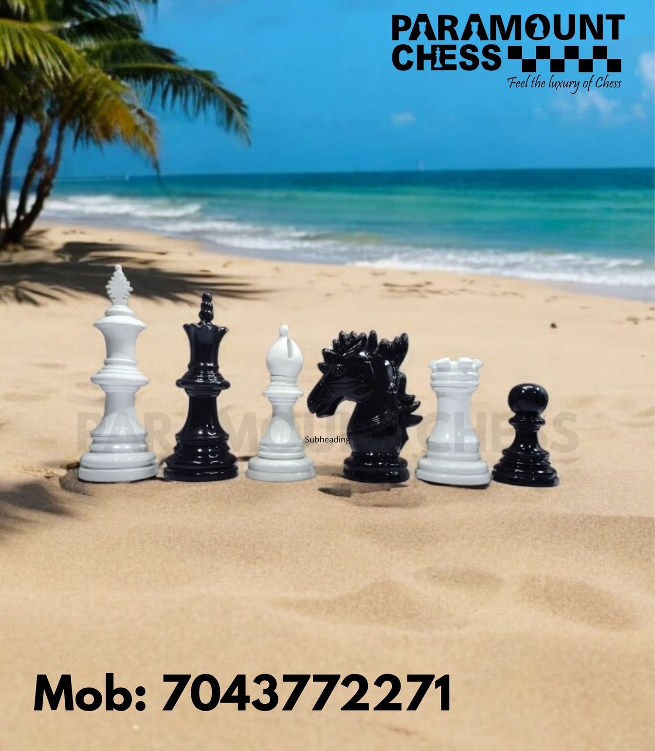 ♟️ Paramount Mustang Series – 30" King Height Giant Chess Set | Premiu