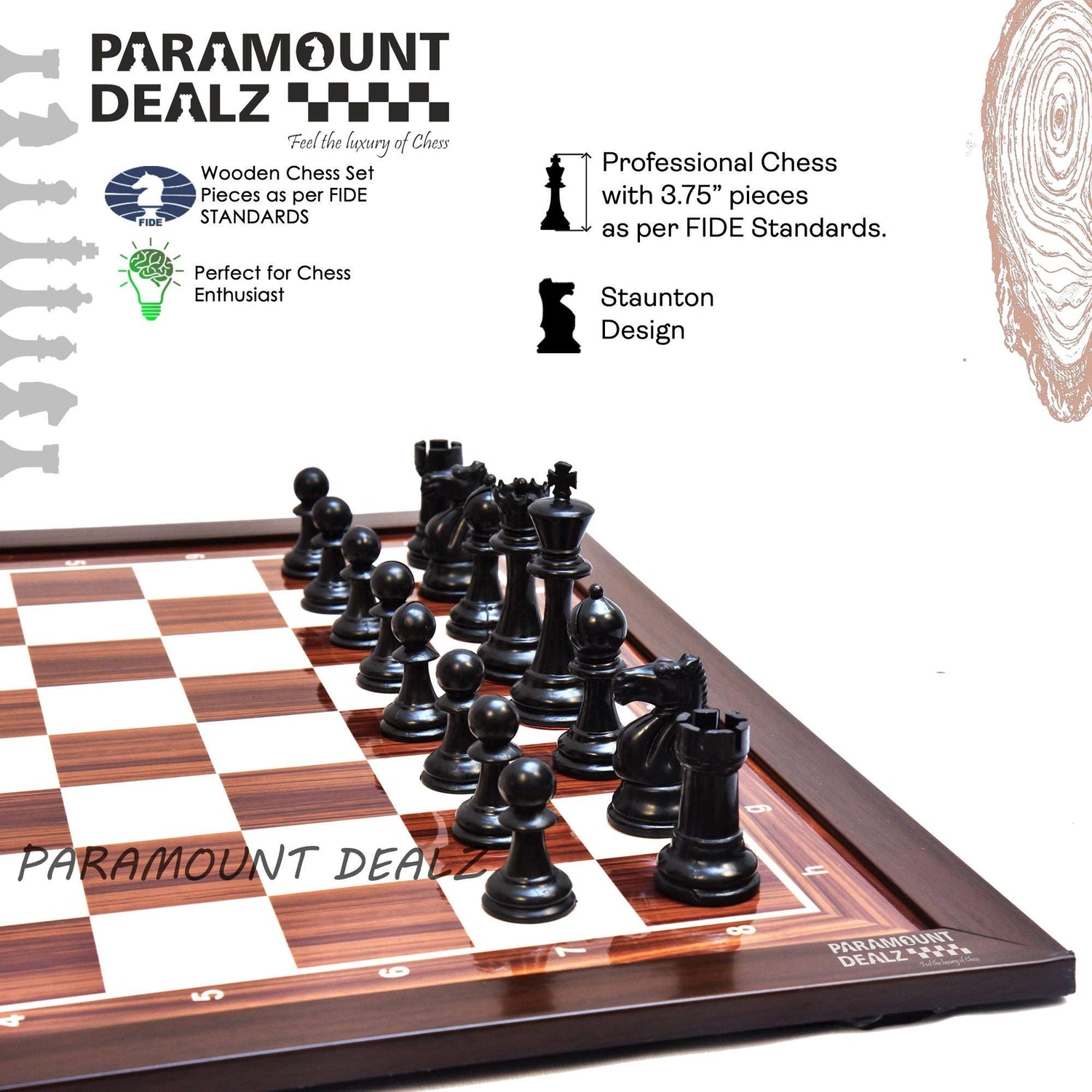 Chess board piece in India | Wooden chess India | Paramountchess