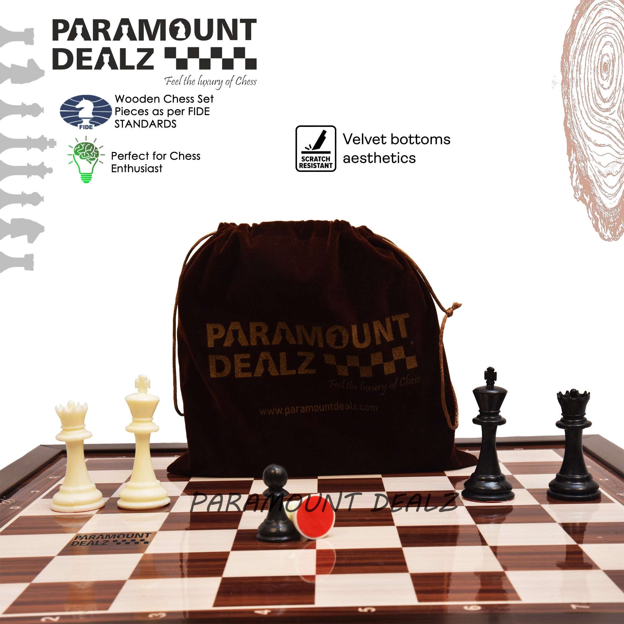 King Height-Collector Edition Wooden Chess | Paramount Dealz