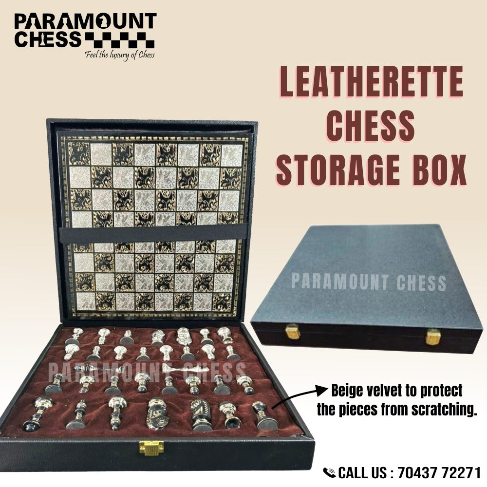 Paramount Dealz Vintage Collection – 12" Brass Chess Set with Premium