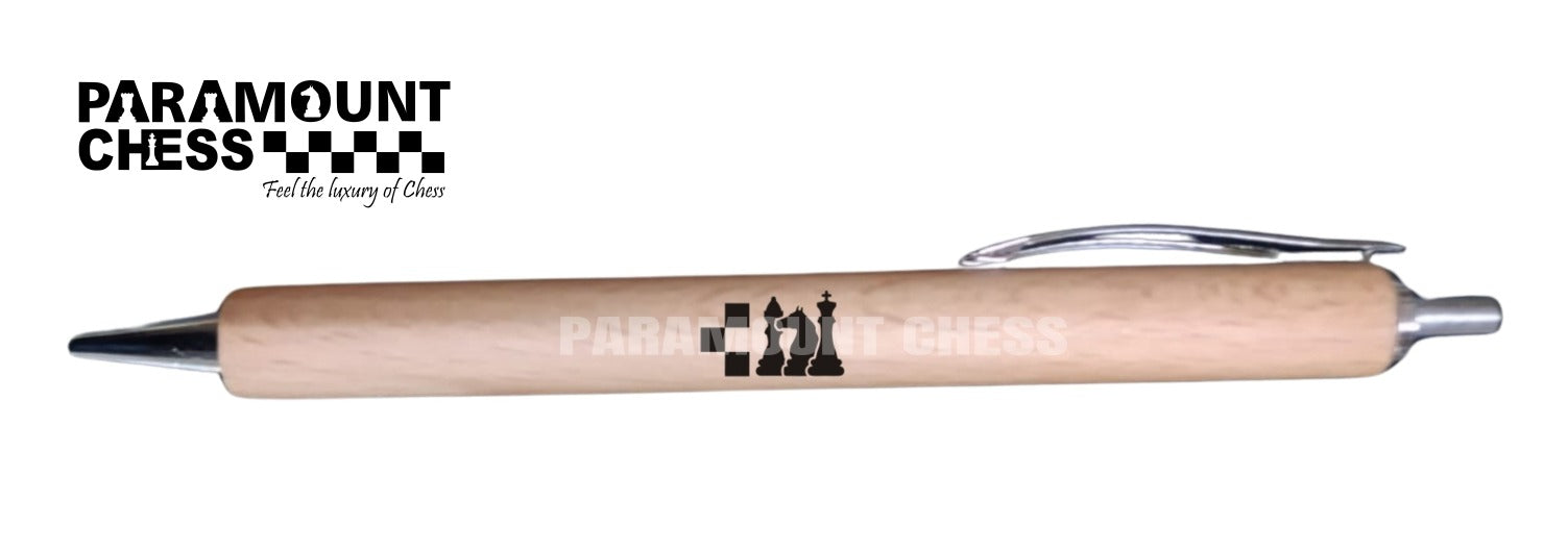 🖋️ Elegant Wooden Chess Pen – Premium Craftsmanship for Chess Enthusia