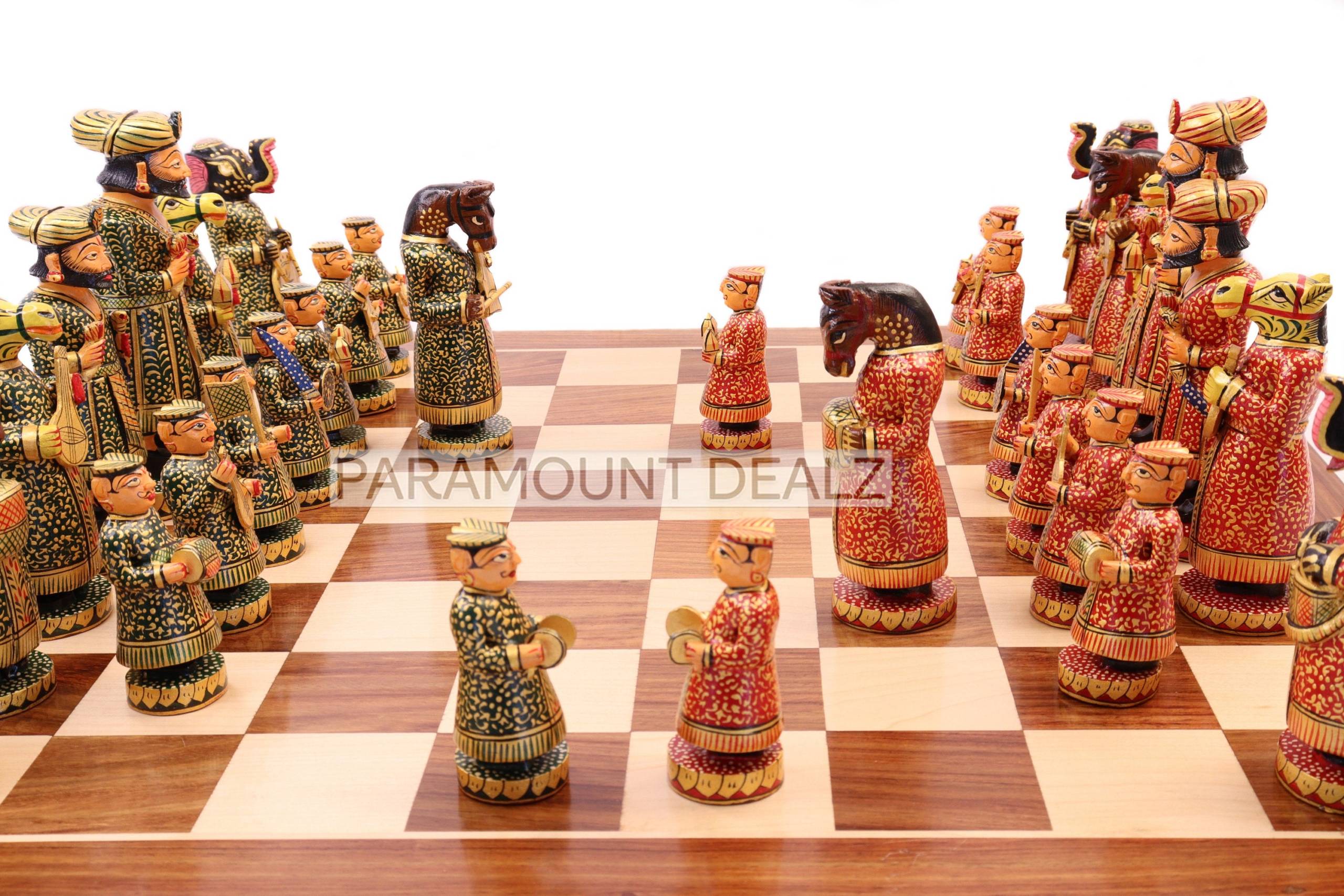 WOODEN INDIAN CHESS 6