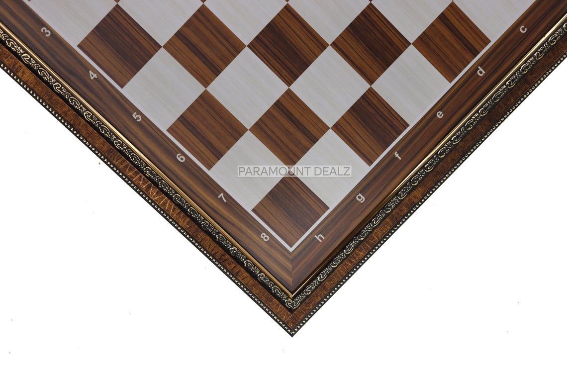 Wooden Laminated 21" Chess Board Game Set - Handcrafted with 3.75" Woo