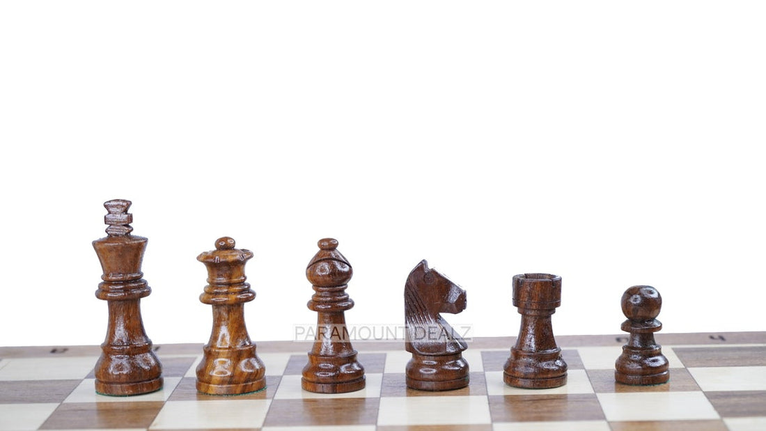 12 Inches Handcrafted Magnetic Foldable Wooden Handcrafted Chess Set C