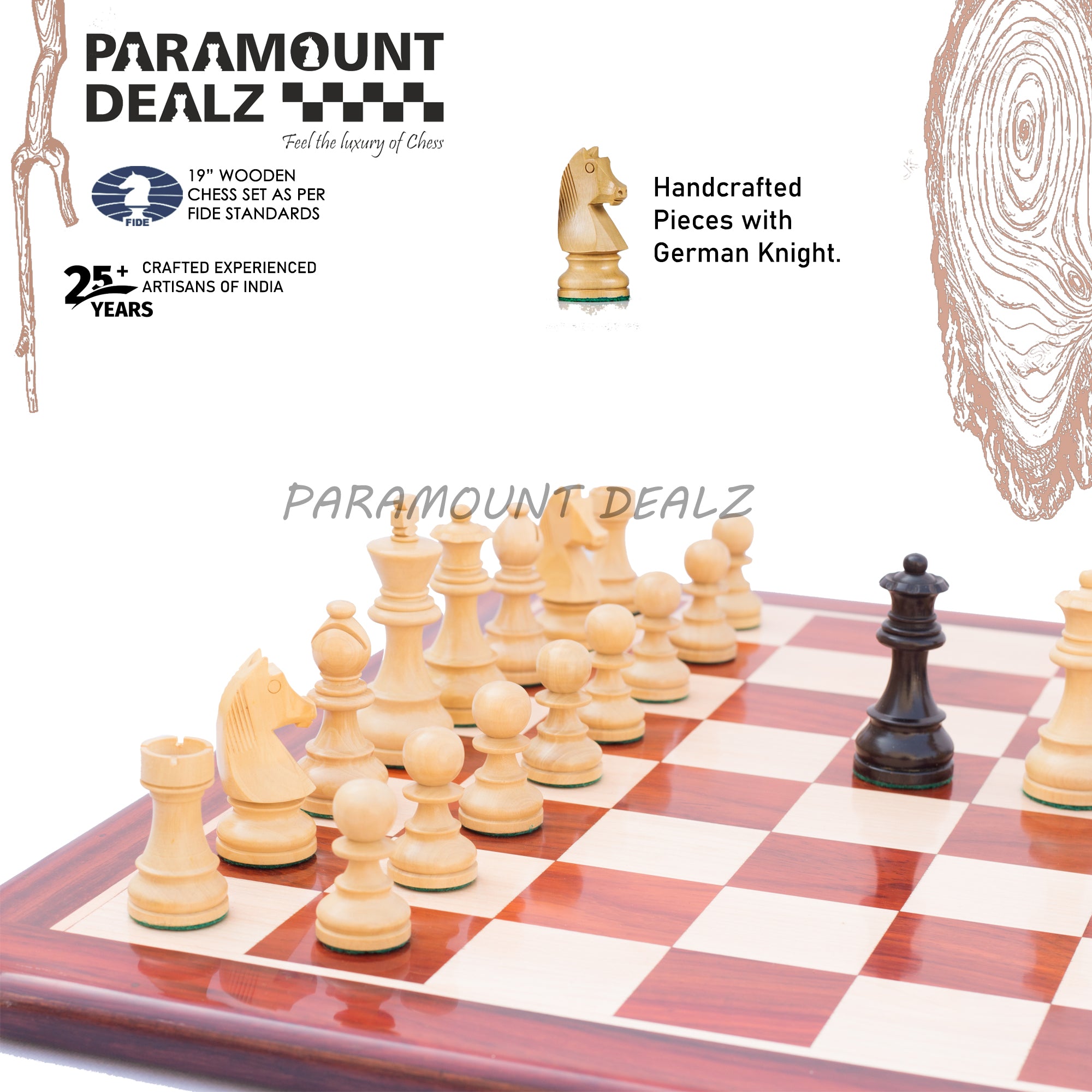 Bud Rosewood Chess Set